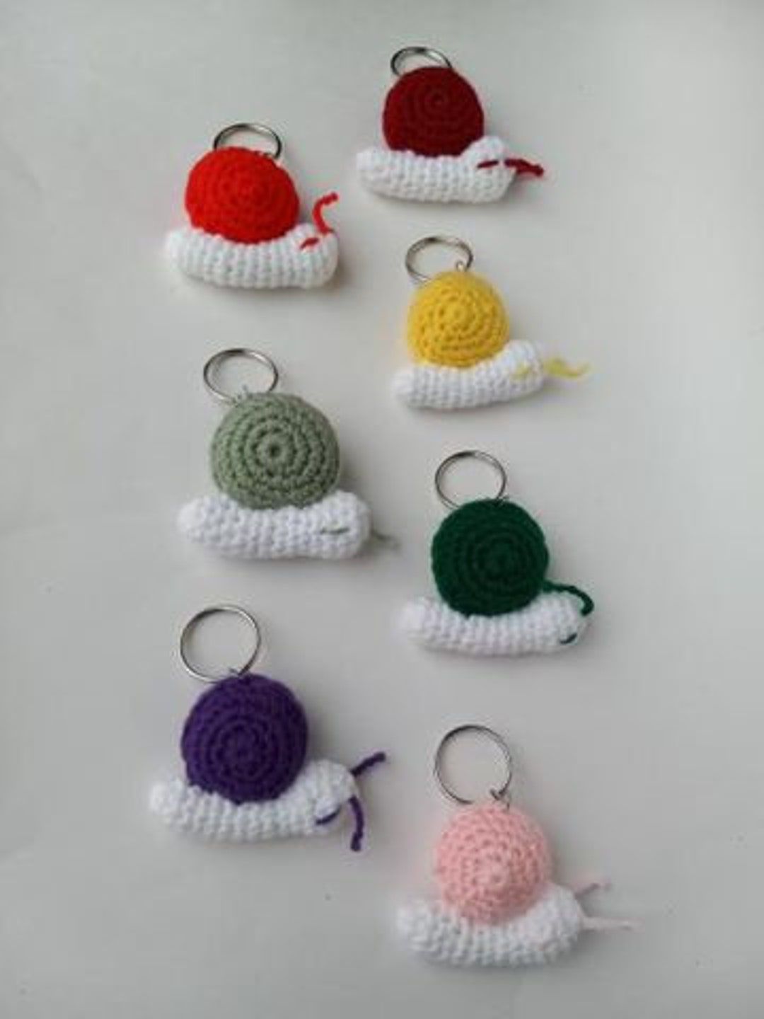 Crochet Snail Keychains Finished Product Snail Plush - Etsy