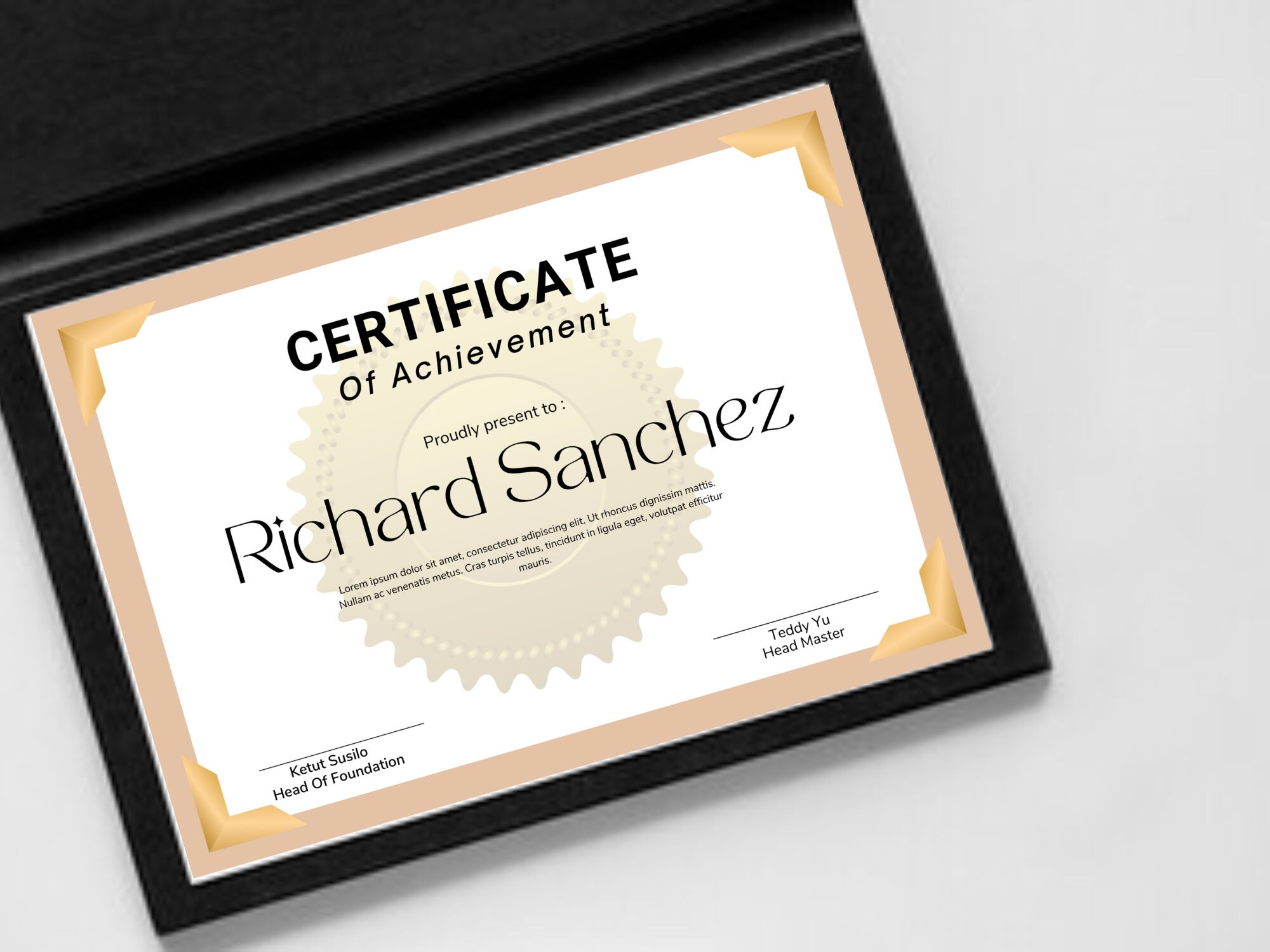 Editable Certificate of Achievement | Printable Certificate Template ...