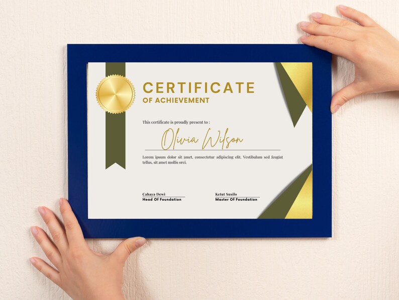 Editable Certificate of Achievement | Printable Certificate Template ...