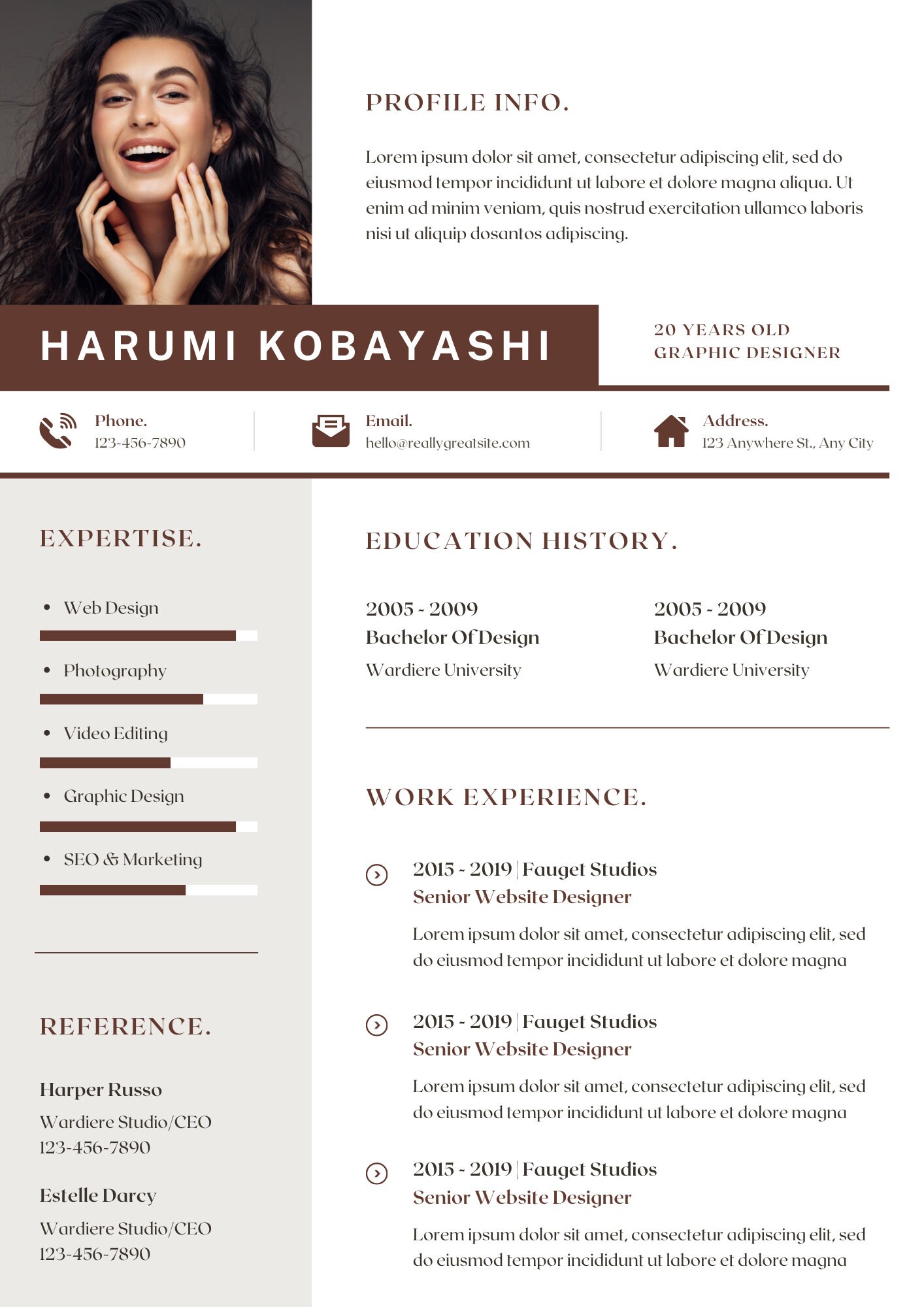 CV Template Resume Template Word Resume Template With Photo ...