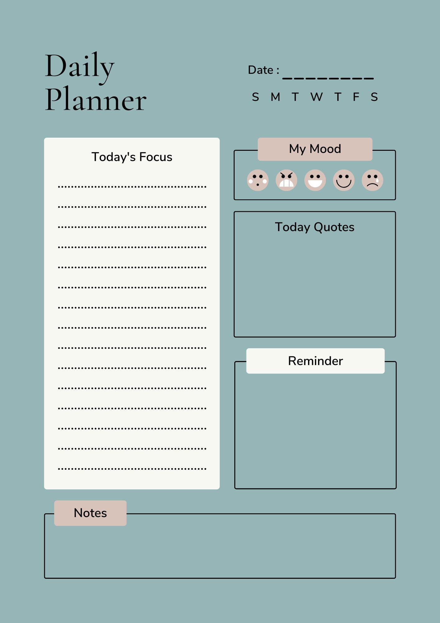 Productivity Planner Printable | Daily Planner | Weekly Planner ...