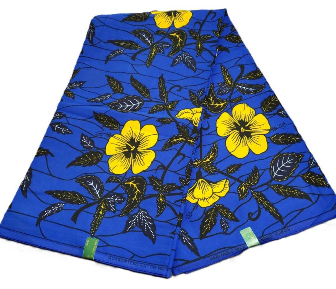 African Print Cotton Fabric, Veritable Wax Fabric, Block Prints Dutch ...