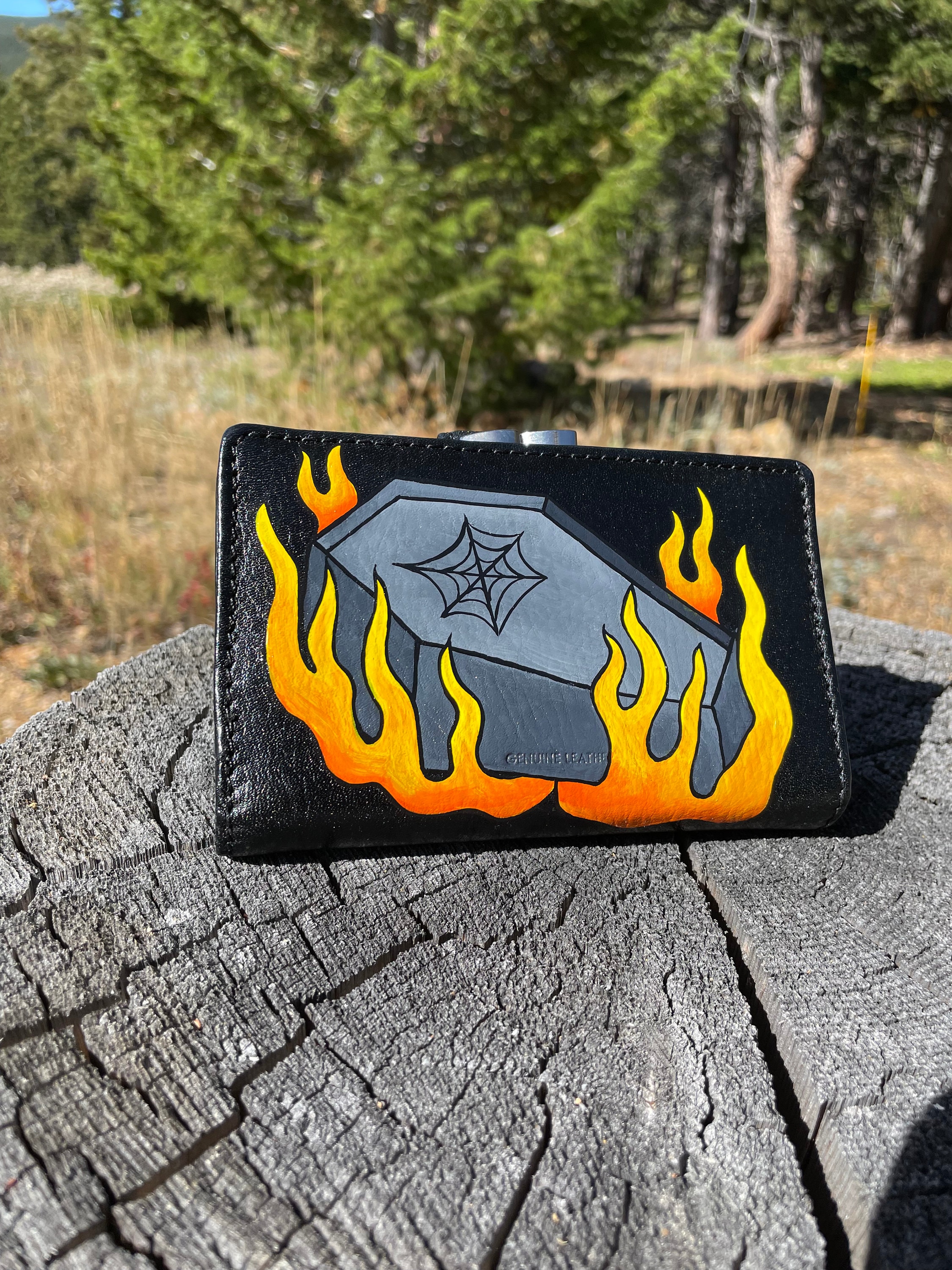 Flaming Coffin Wallet - Etsy