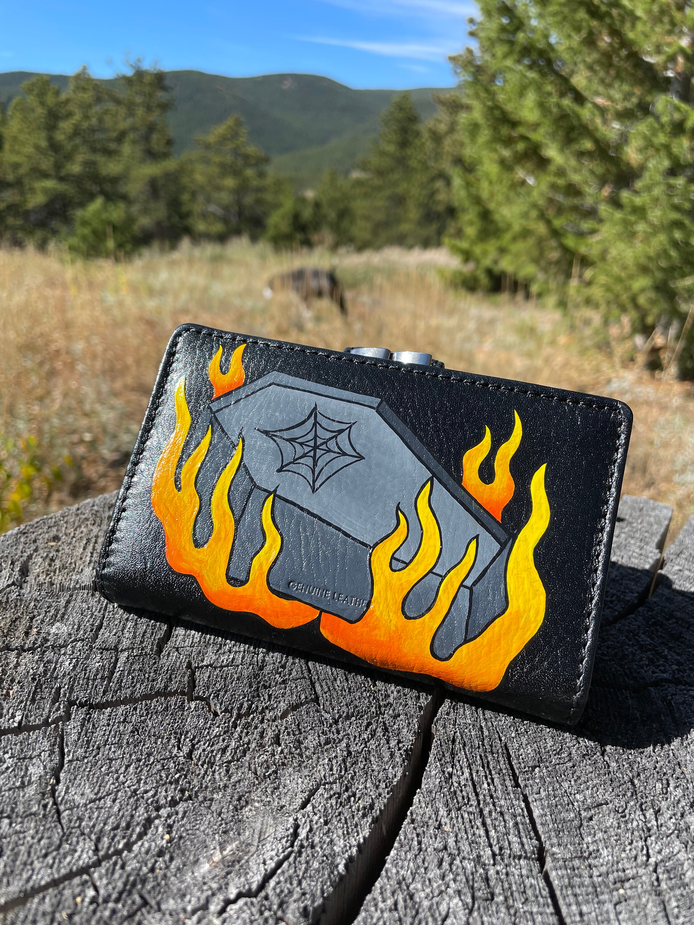 Flaming Coffin Wallet - Etsy