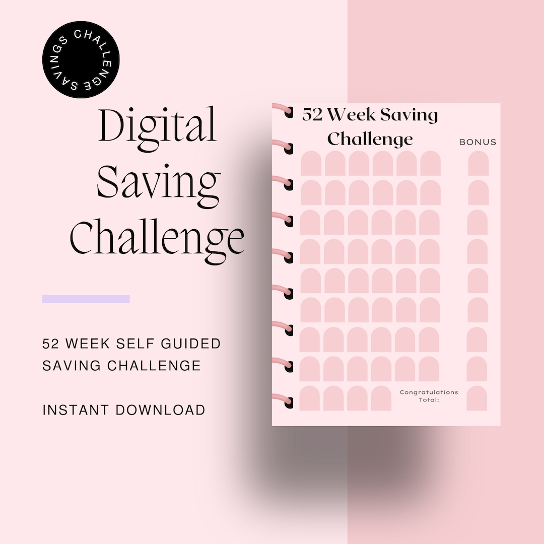 Printable 52 Week Envelope Challenge, Savings Challenge Tracker, Money ...