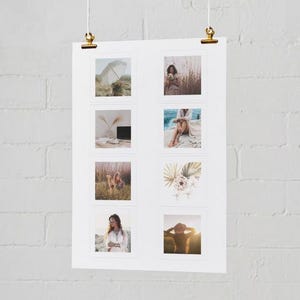 Square Magnet Template 2" X 2", 50mm X 50mm | 12, 8 and 2 Photo Spaces ...