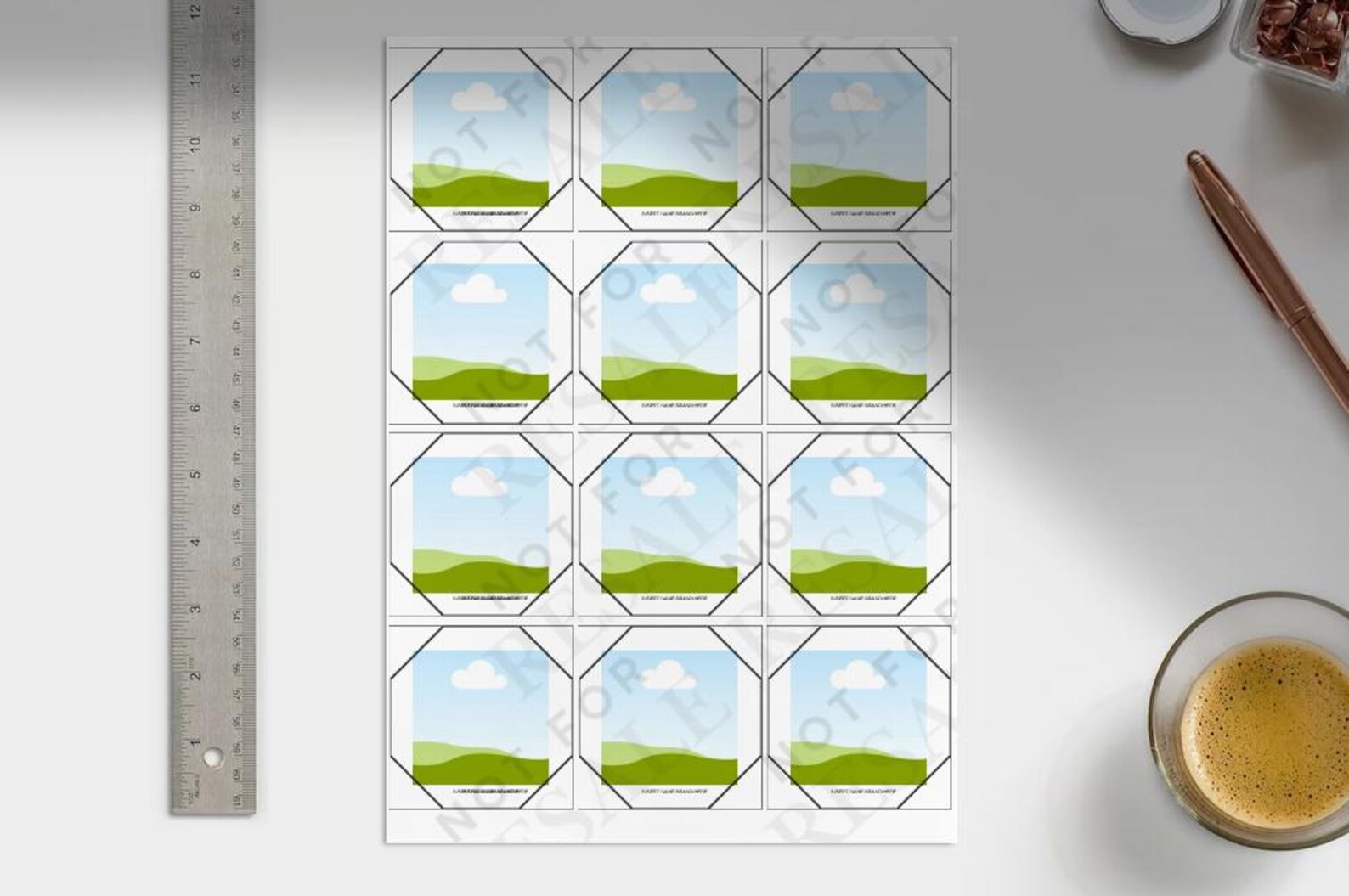 Photo Magnet Template, 2x2 Square, Editable in Canva (digital Download ...