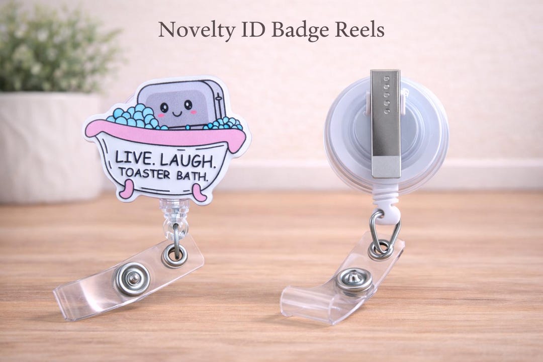 Toaster Bath Badge Reel - Funny Retractable ID Holder - Nurse Badge ...
