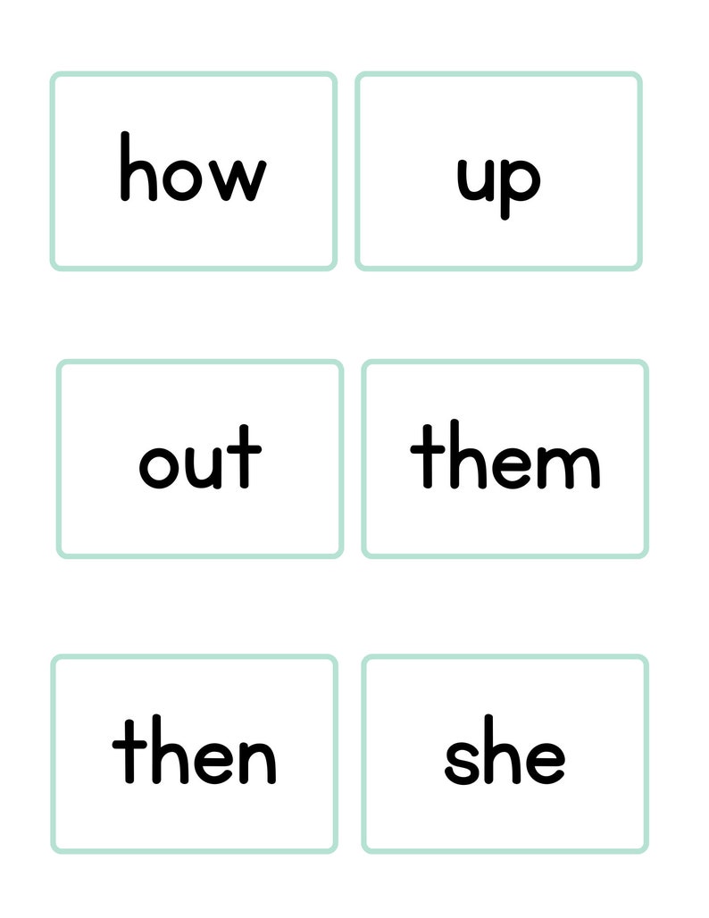 Montessori, 100 Sight Words, 1st Sight Words, Flashcards, 100 Printable ...