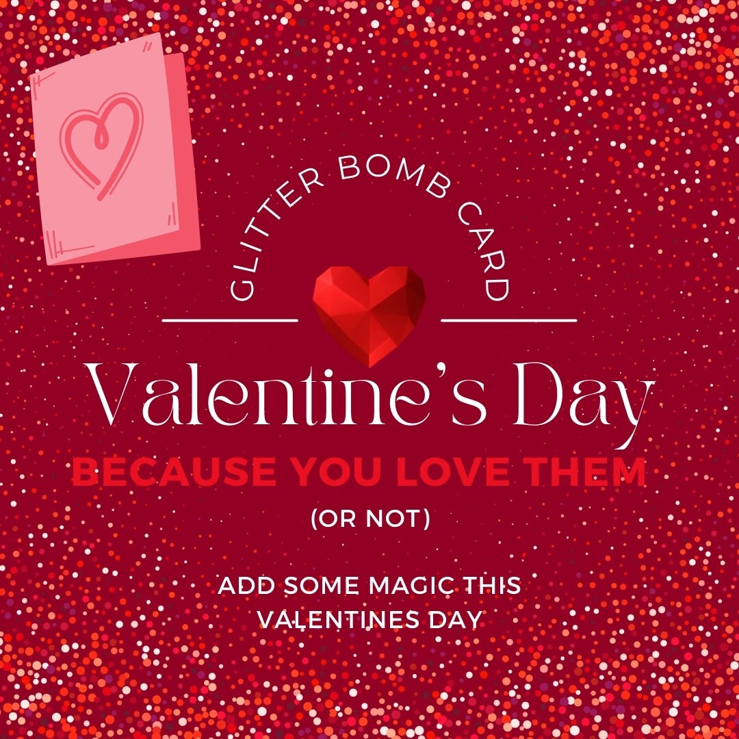 Valentines Day Glitter Bomb Card, Anonymous Prank Card, Surprise Card ...