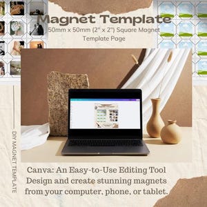 Square Magnet Template 2" X 2", 50mm X 50mm | 12, 8 and 2 Photo Spaces ...