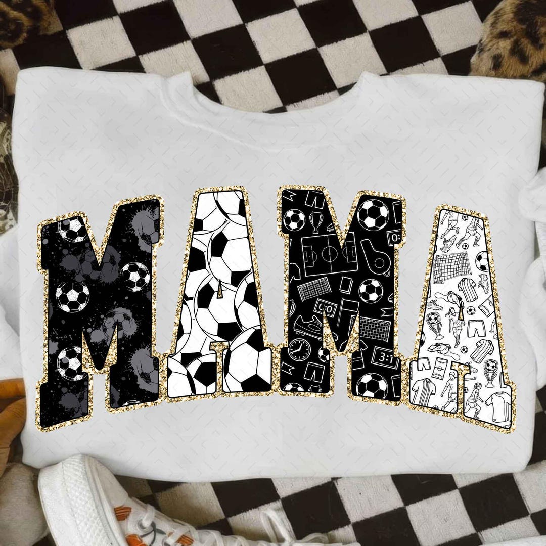 Soccer Mama PNG, Patchwork Sublimation Design, Checkerboard and Sports ...