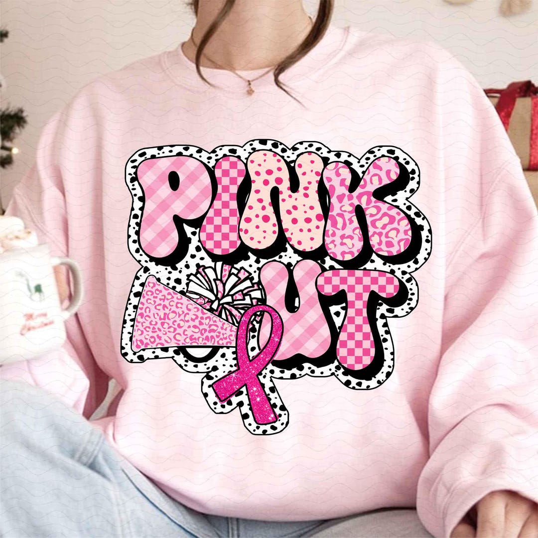 Breast Cancer Cheer Pink Out Png,breast Cancer Png,pink Ribbon Png ...