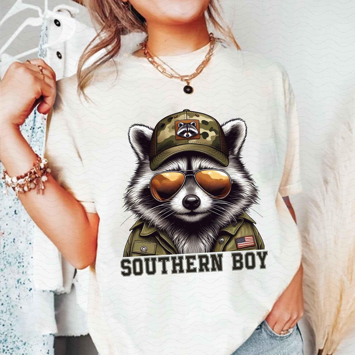 Southern Boy Png, Sublimation Design, Raccoon Png, Camouflage Png ...