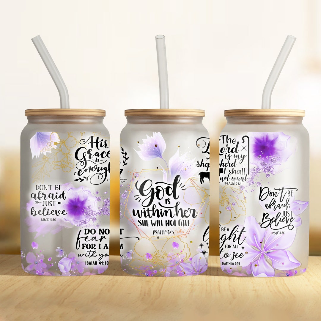 Bible Verses 16oz Libbey Can Tumbler Wrap PNG File - Religious ...