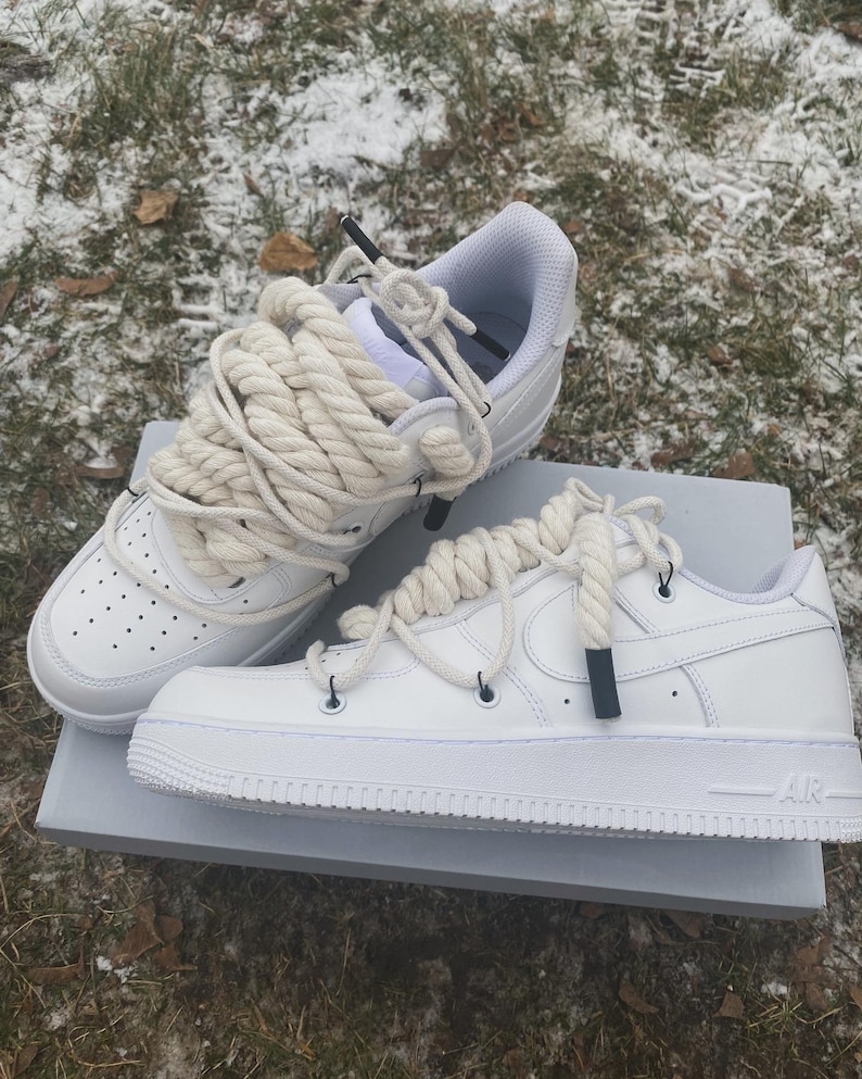 Rope + OW Lace Custom Air Force 1 - Etsy