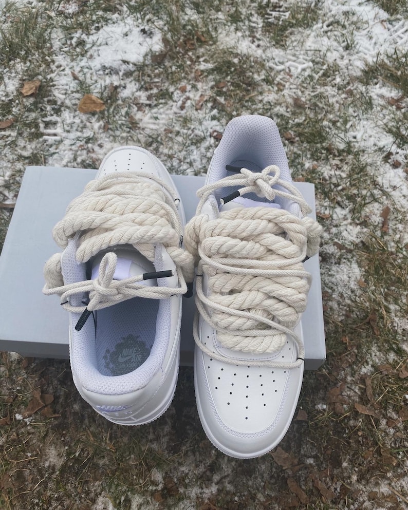 Rope + OW Lace Custom Air Force 1 - Etsy