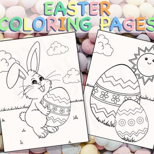 Easter Coloring Page Bundle Printable Coloring Pages Fun - Etsy