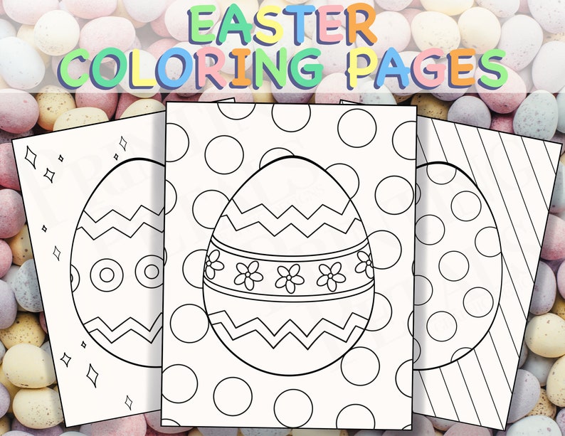 Easter Coloring Page Bundle Printable Coloring Pages Fun - Etsy