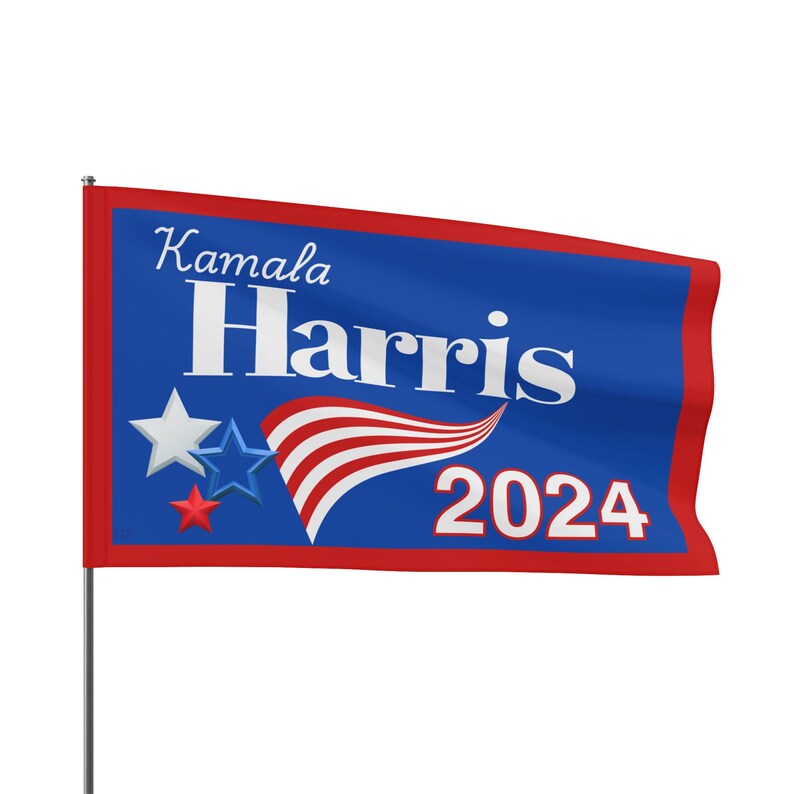 Kamala Harris 2024 Flag 36x60 Inch Satin Political Banner Patriotic ...
