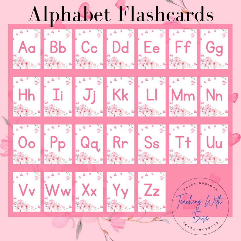 Alphabet Flashcards, Preschool Learning Tools, Letters Flashcards ...