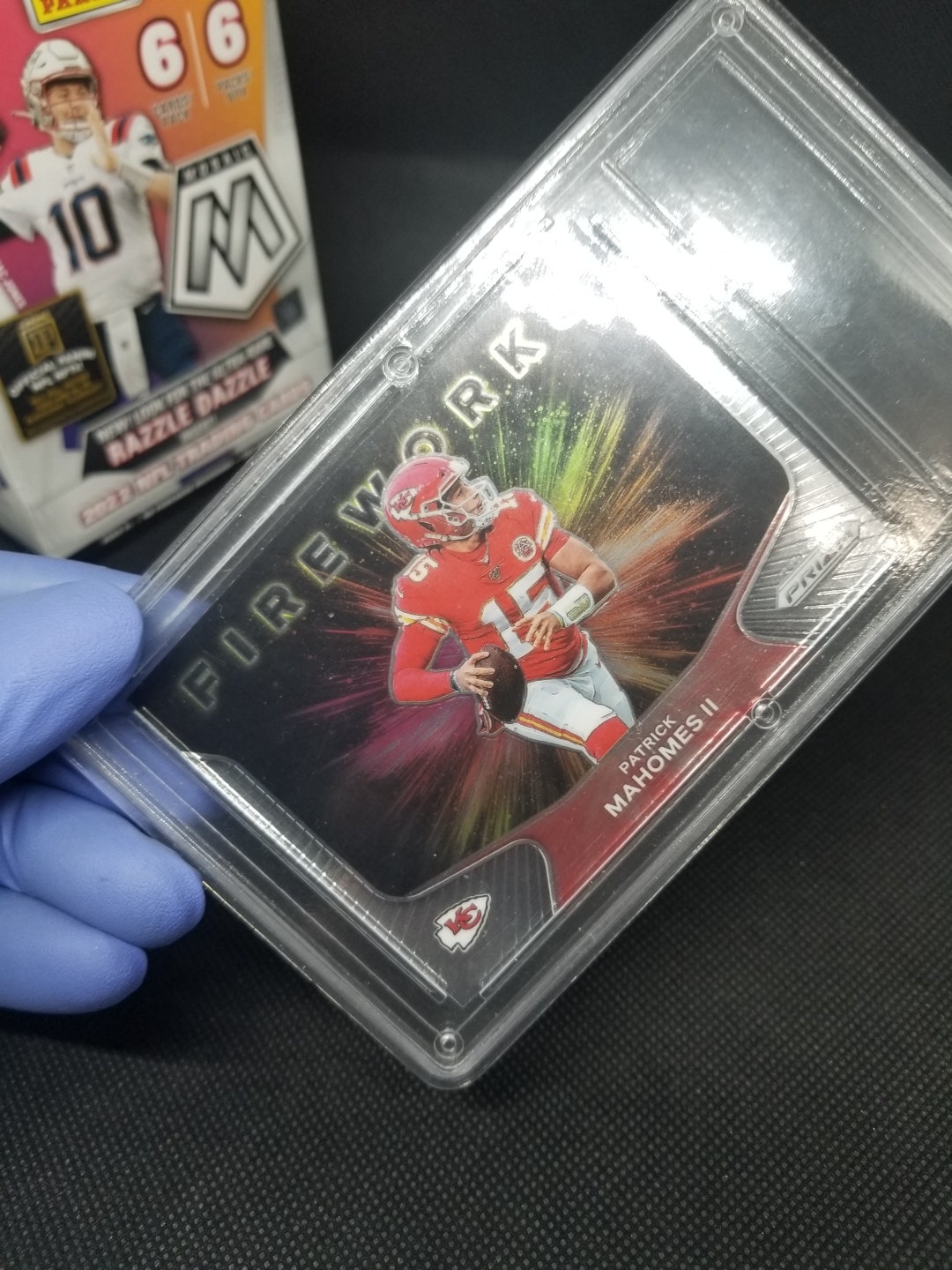 Patrick Mahomes Trading Card, Panini 2020, NFL Football Fireworks Prizm ...