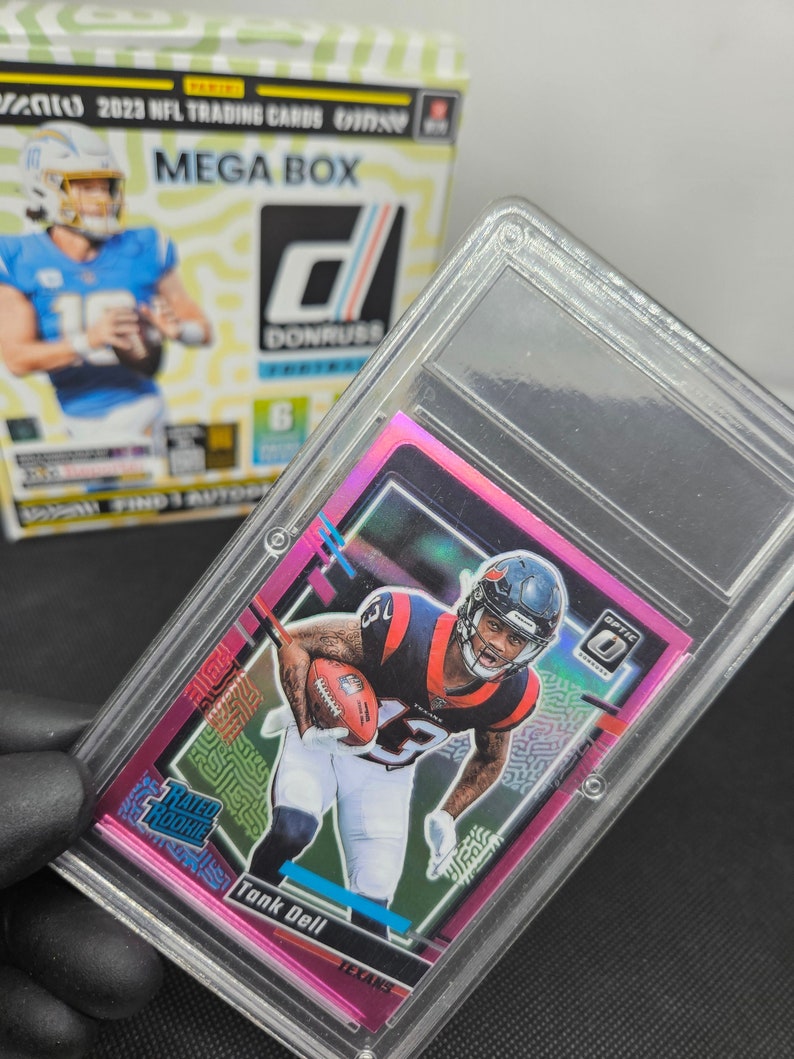 Tank Dell Sports Card, Panini 2023 NFL Football, Optic Preview Pink ...