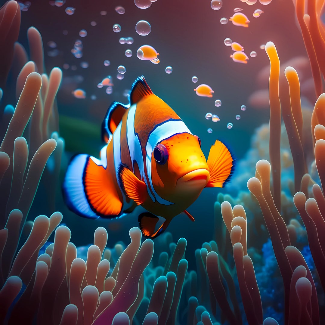 Nemo Clownfish Digital Image - Etsy
