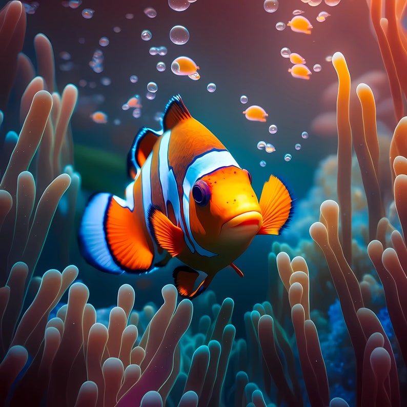 Nemo Clownfish Digital Image - Etsy