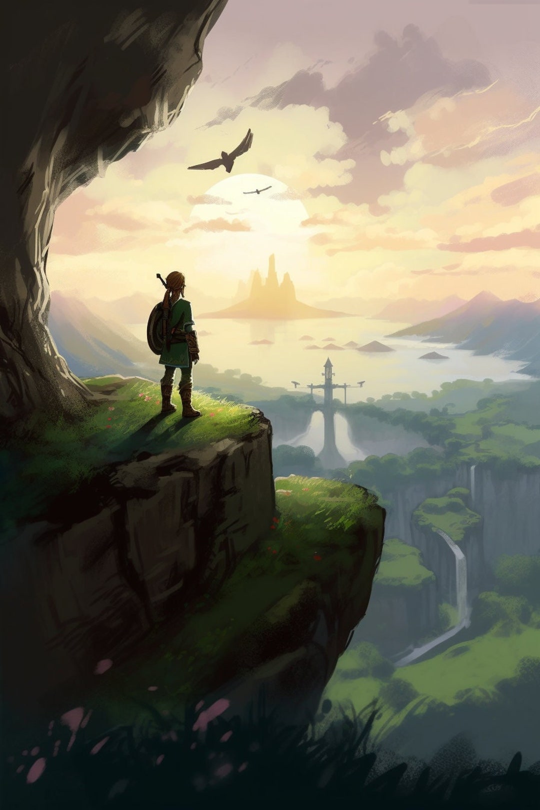 Land of Hyrule Legend of Zelda: Tears of the Kingdom Digital Image .PNG ...