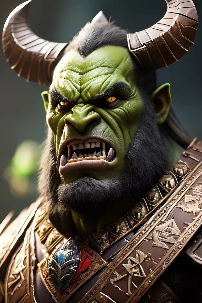 Angry Orc Chieftan Digital Image .JPG File - Etsy