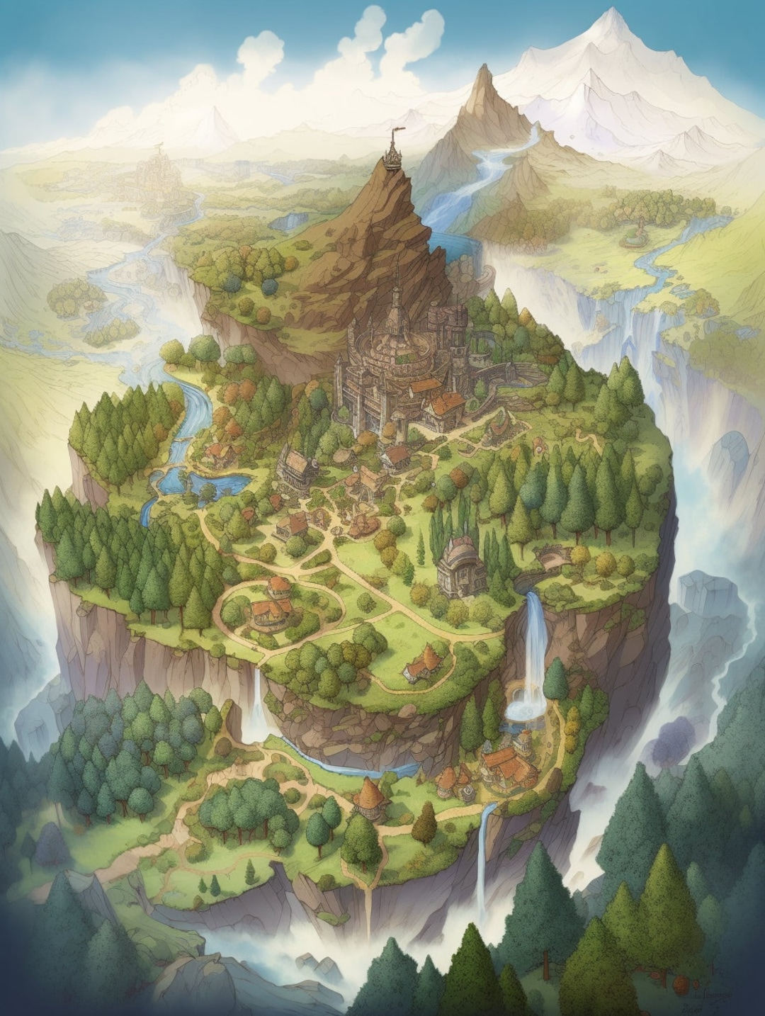 Land of Hyrule Legend of Zelda: Tears of the Kingdom Digital Image .PNG ...