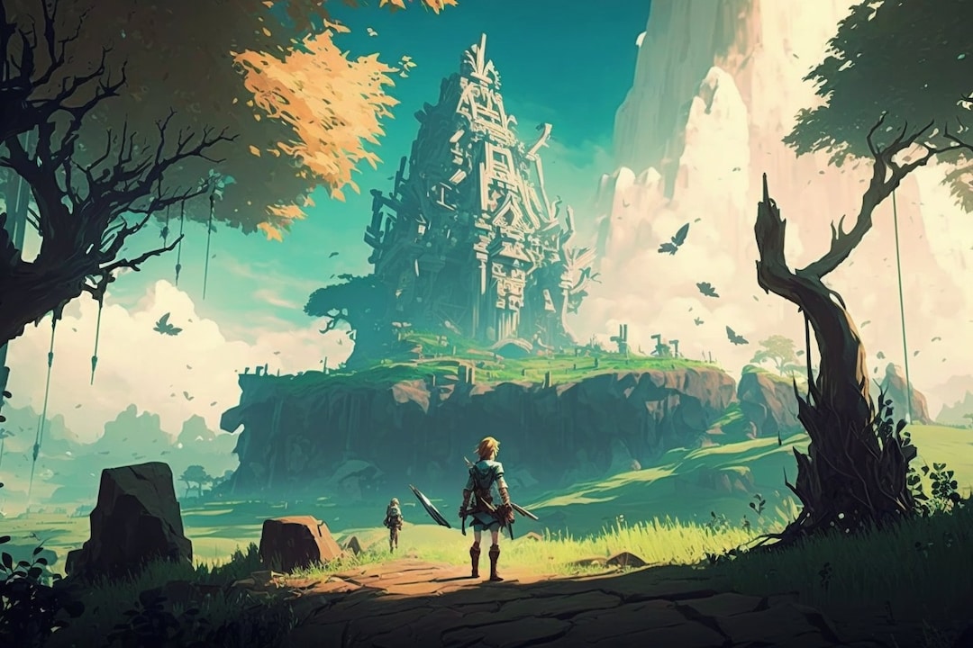 Land of Hyrule Legend of Zelda: Tears of the Kingdom Digital Image .PNG ...