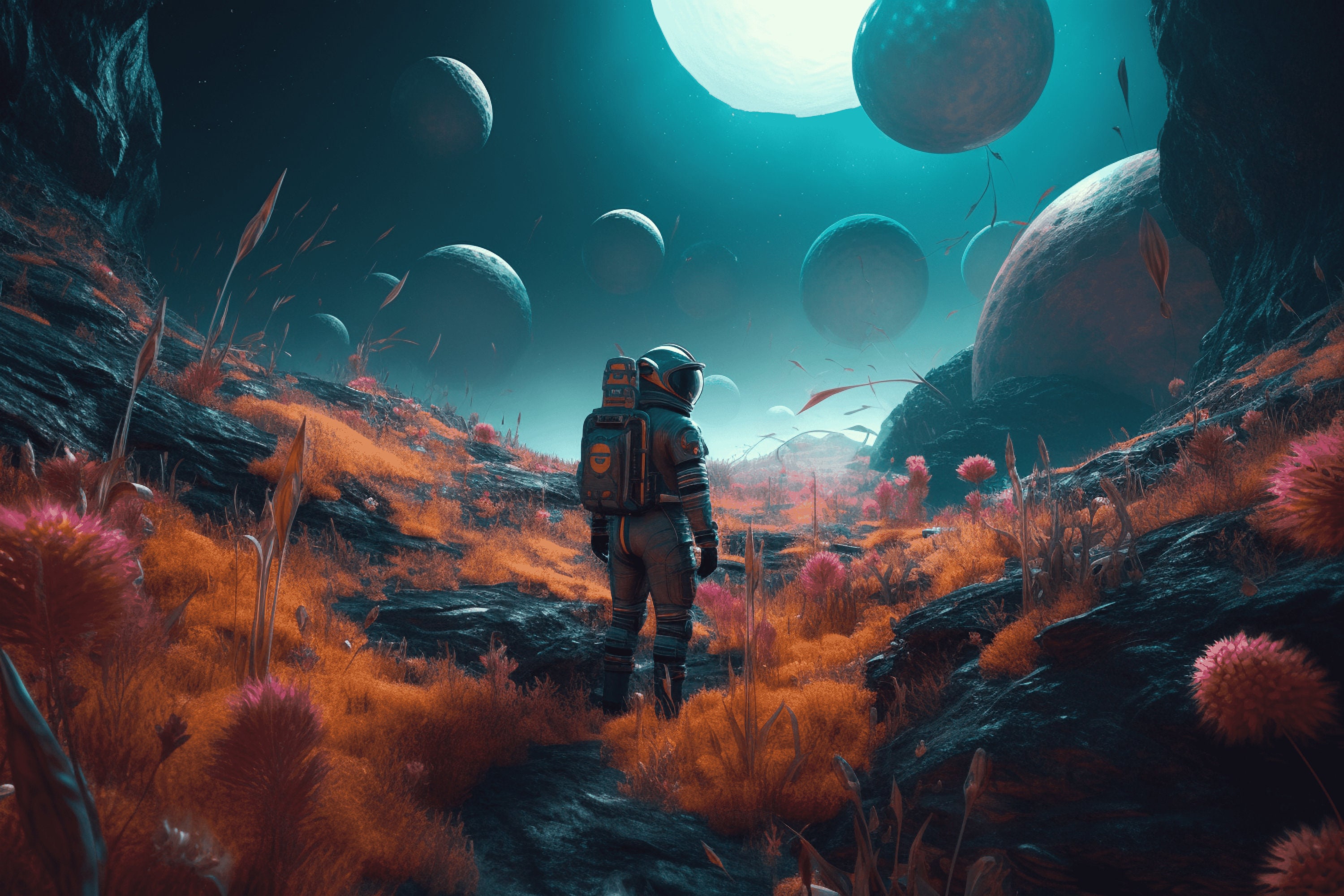 Starfield Fan Art Digital Image Astronaut Planet Exploration 7 - Etsy