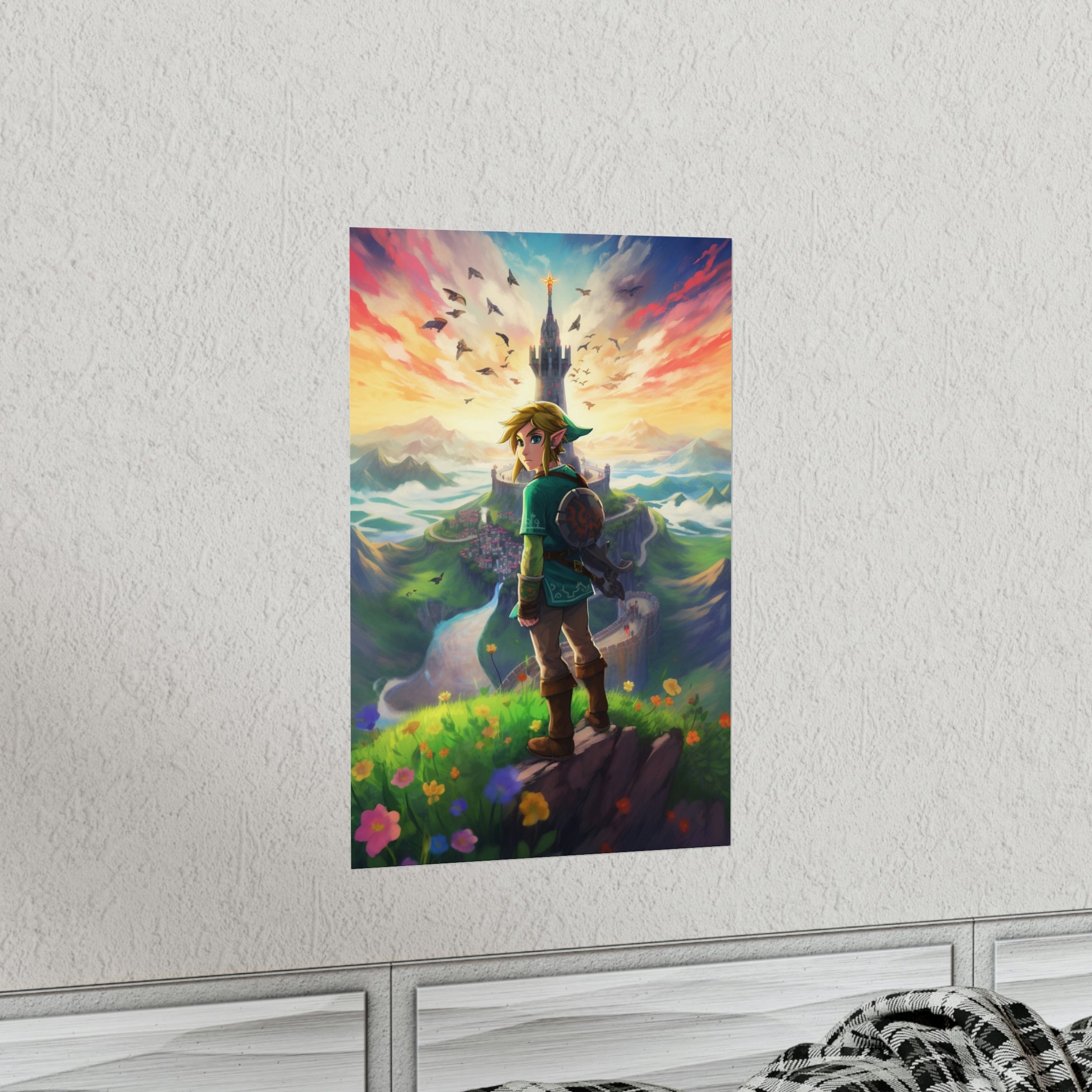 Legend Of Zelda: Tears Of The Kingdom Link Hyrule Vertical Matte Poster