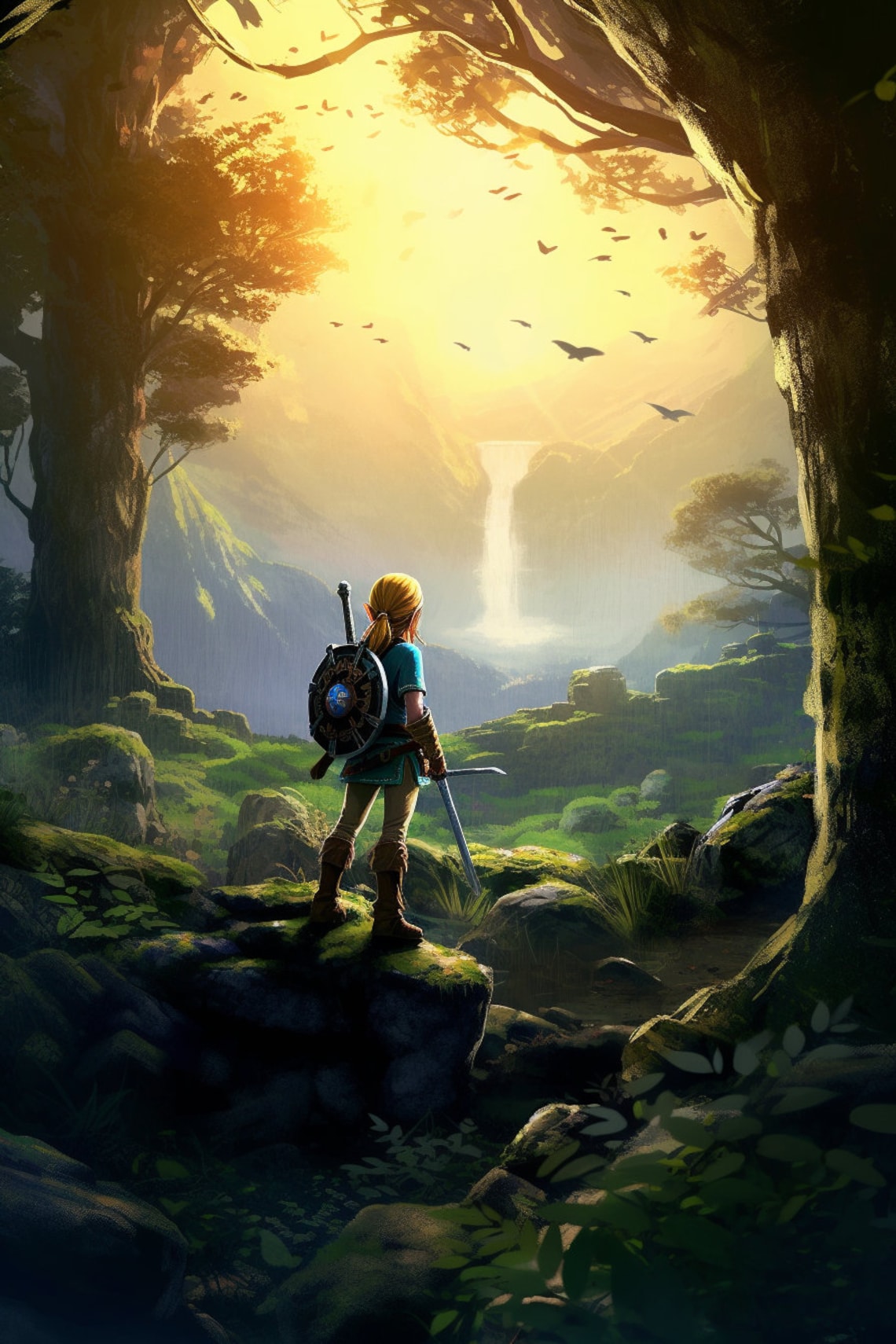 Link Portrait Poster Style Legend of Zelda: Tears of the Kingdom ...