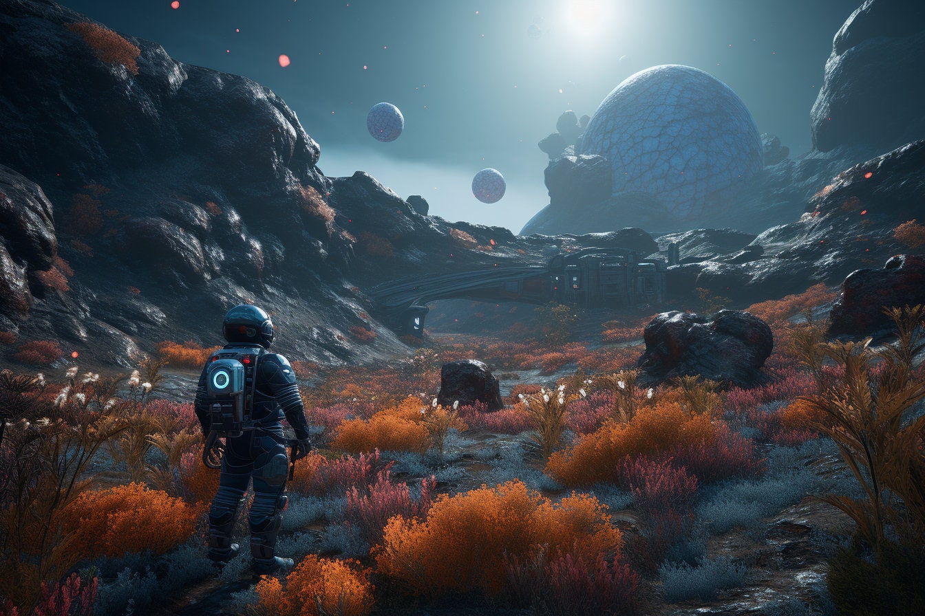 Starfield Fan Art Digital Image Astronaut Planet Exploration 8 - Etsy