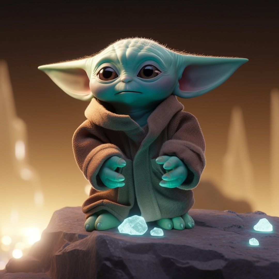 Baby Yoda Grogu Star Wars Gems Mandalorian Digital Image .PNG File - Etsy