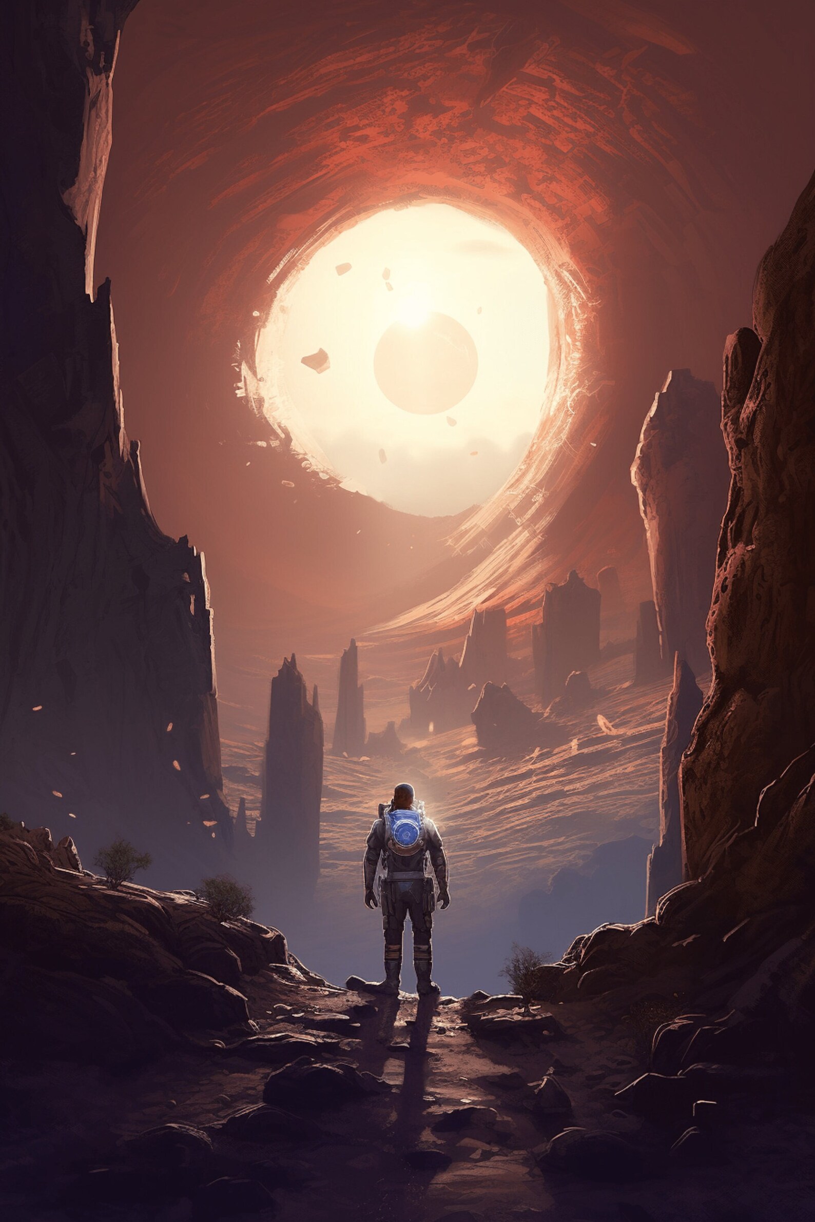 Starfield Fan Art Printable Digital Image Astronaut Desert and Cave ...