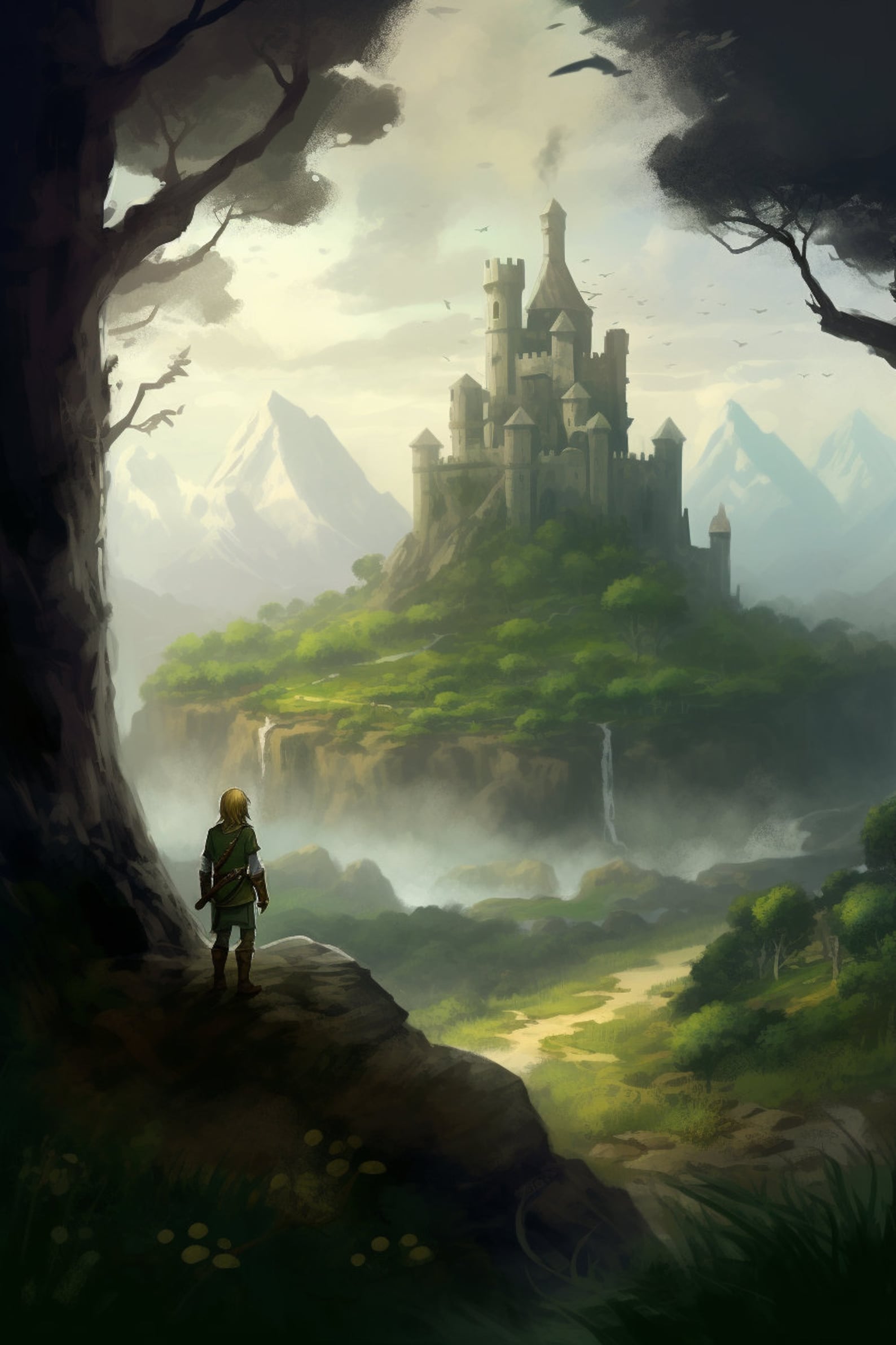 Link Land of Hyrule Legend of Zelda: Tears of the Kingdom Digital Image ...