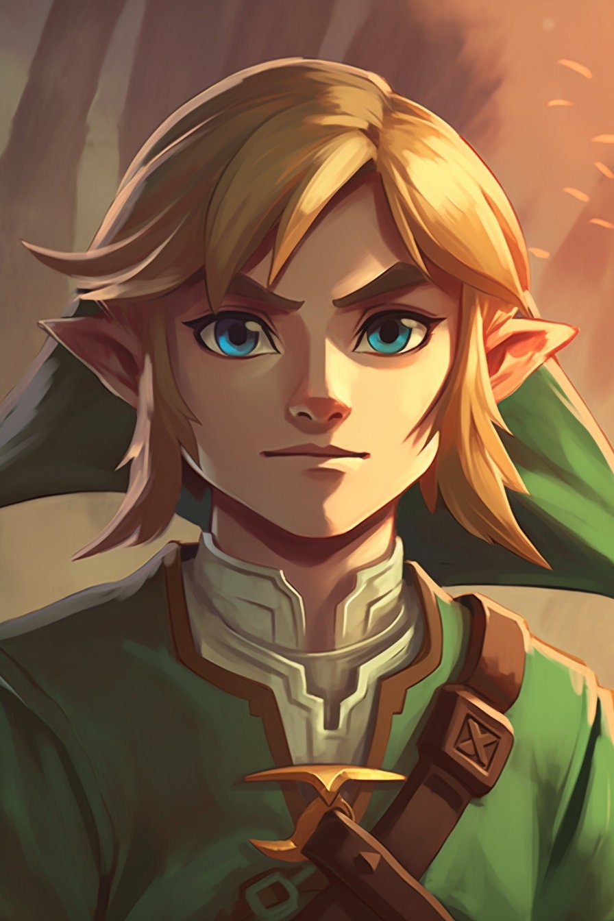 Link Portrait Poster Style Legend of Zelda: Tears of the Kingdom ...