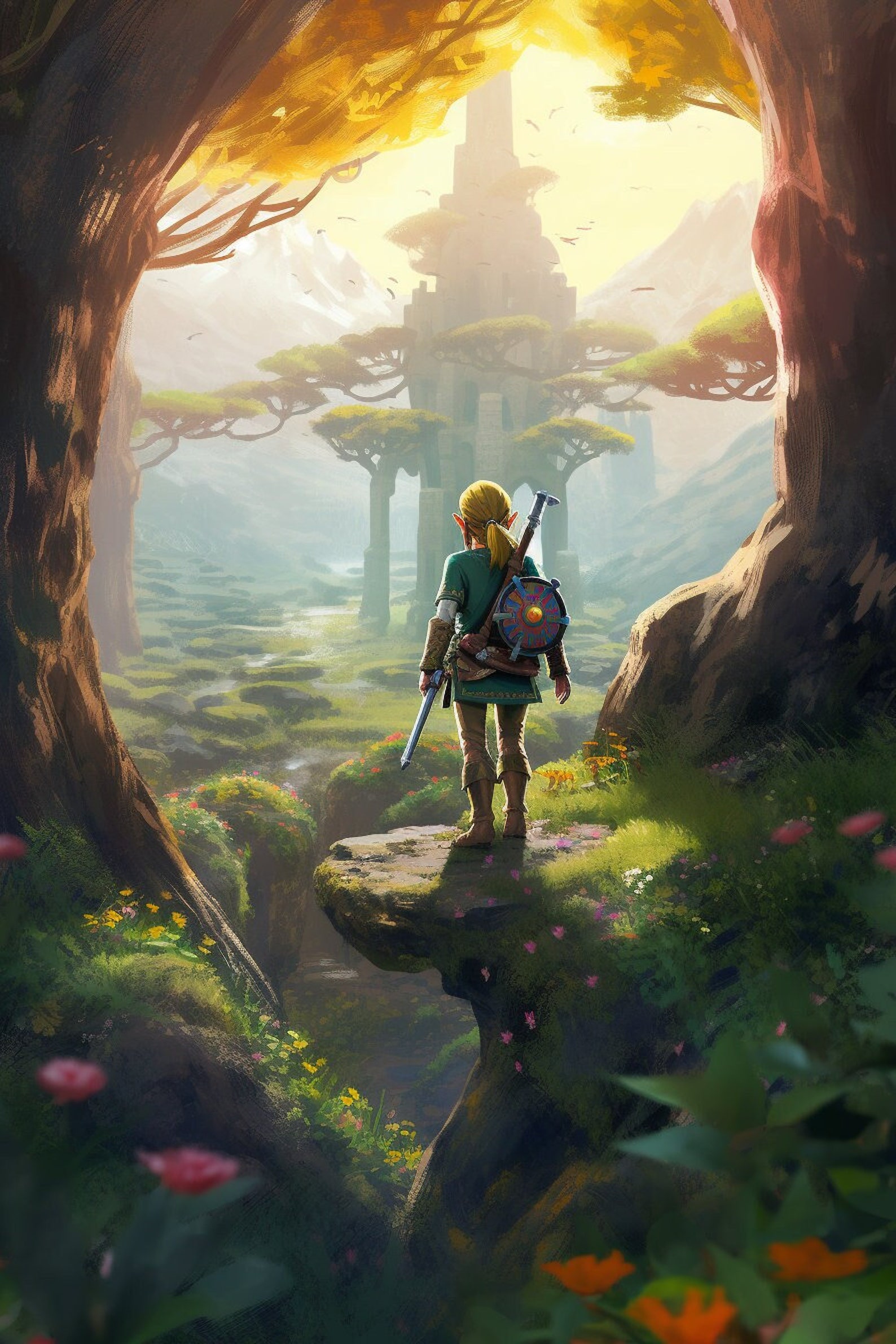 Link Portrait Poster Style Legend of Zelda: Tears of the Kingdom ...