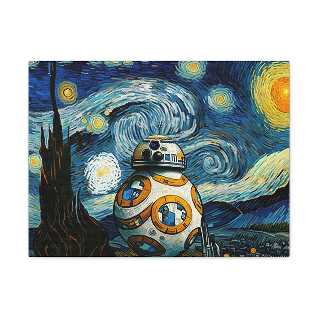 BB-8 Star Wars Starry Night Fan Art Canvas Wrap. Multiple Sizes ...