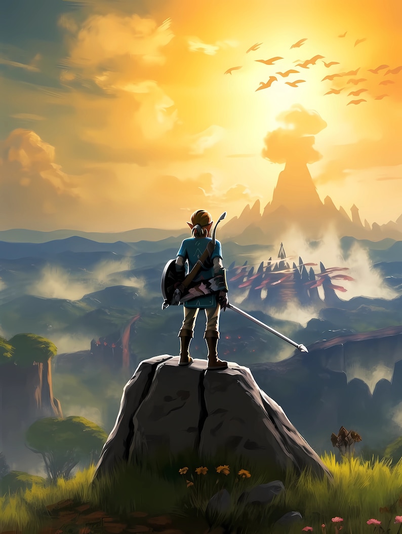 Land of Hyrule Legend of Zelda: Tears of the Kingdom Digital Image .PNG ...