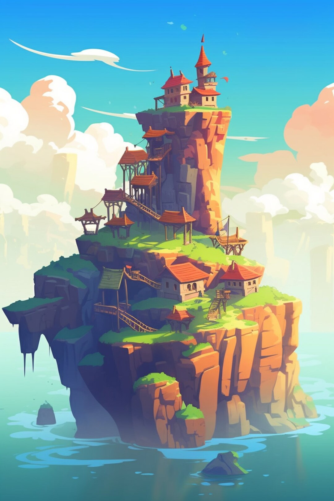Floating Sky Islands Land of Hyrule Legend of Zelda: Tears of the ...