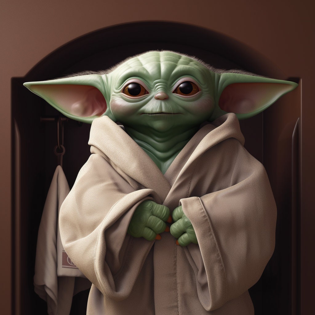 Baby Yoda Smiles Star Wars Mandalorian Digital Image .PNG File - Etsy