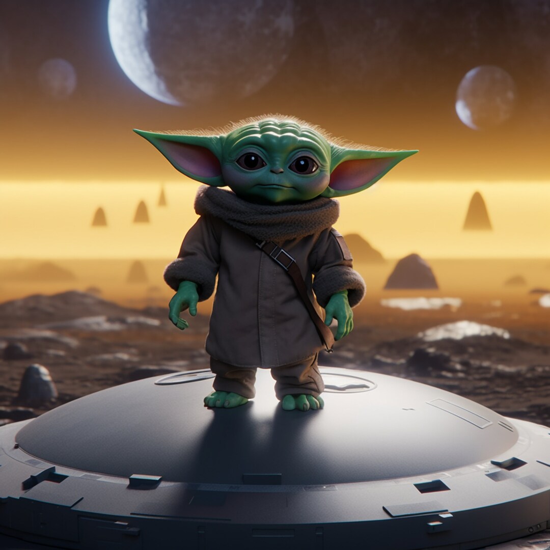 Baby Yoda Grogu Star Wars Galaxy Mandalorian Digital Image .PNG File - Etsy