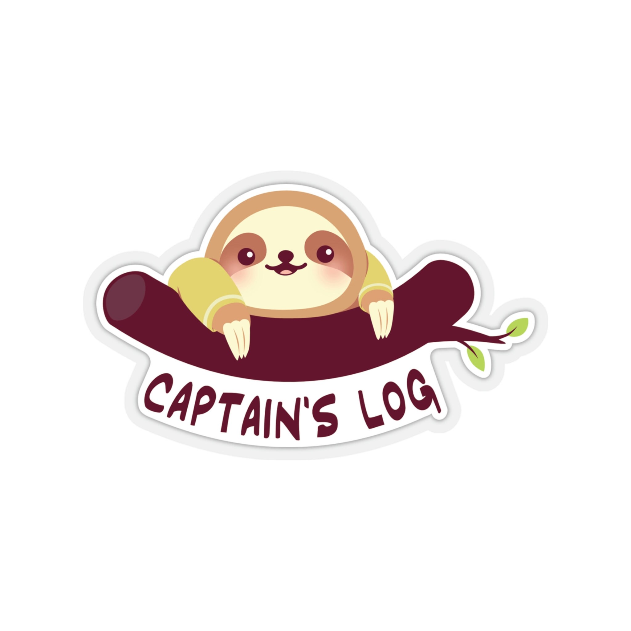 Trek Inspired captain's Log Sloth Kiss-cut Sticker - Etsy