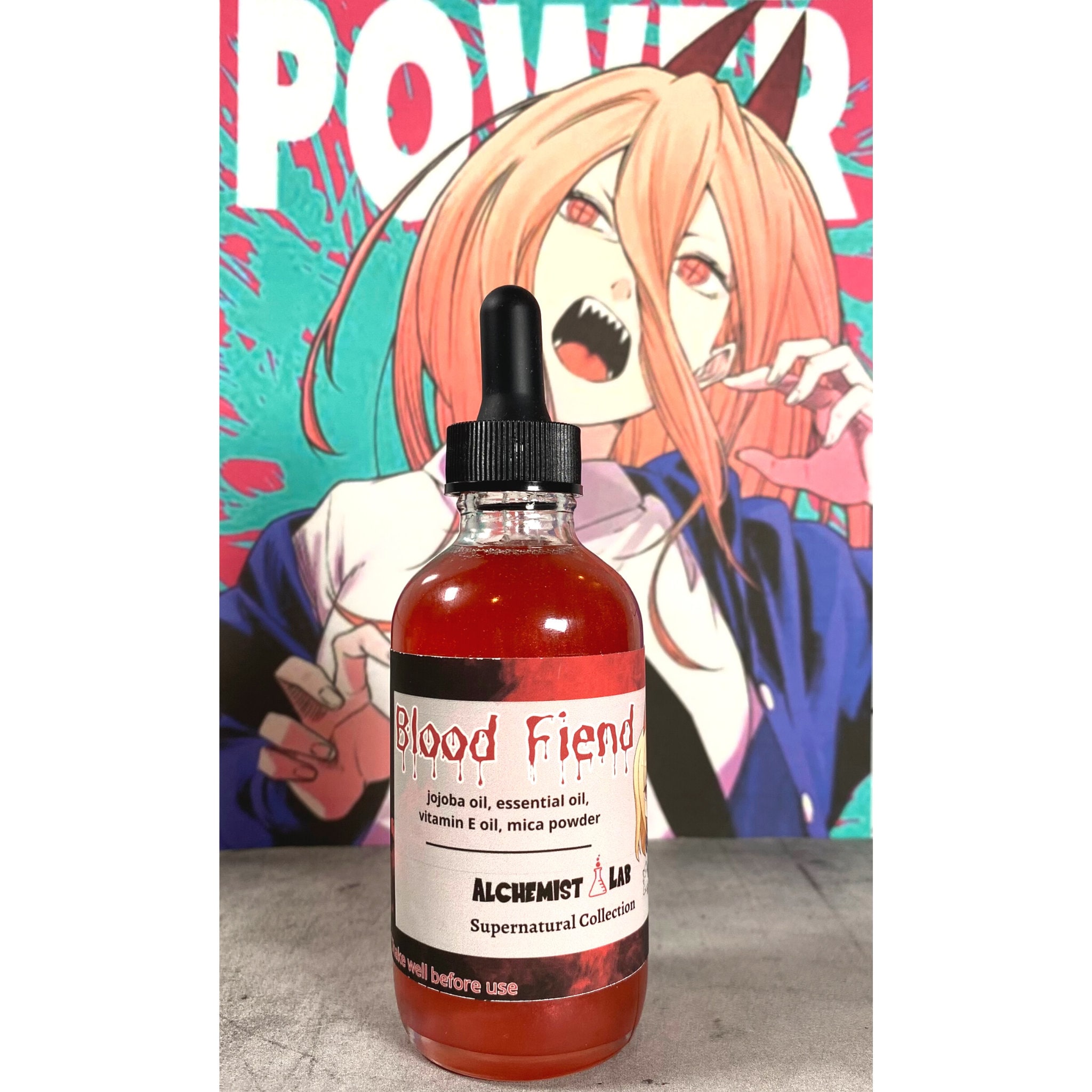 Blood Fiend Anime Skincare Body Oil | Hydrating Glow Oil | Otaku Self ...