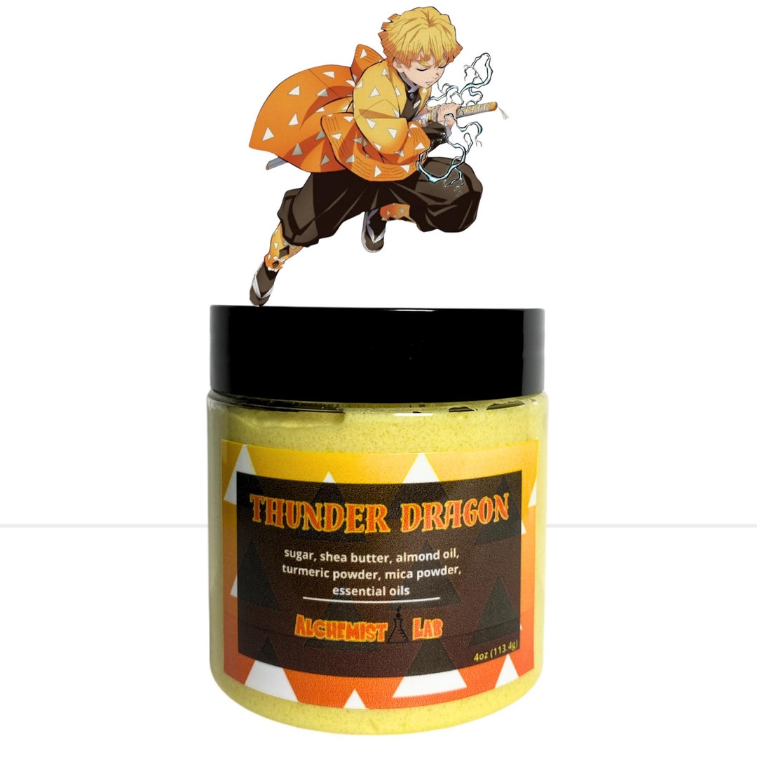 Thunder Dragon Demon Slayer Zenitsu Inspired Whipped Body Scrub Sugar ...